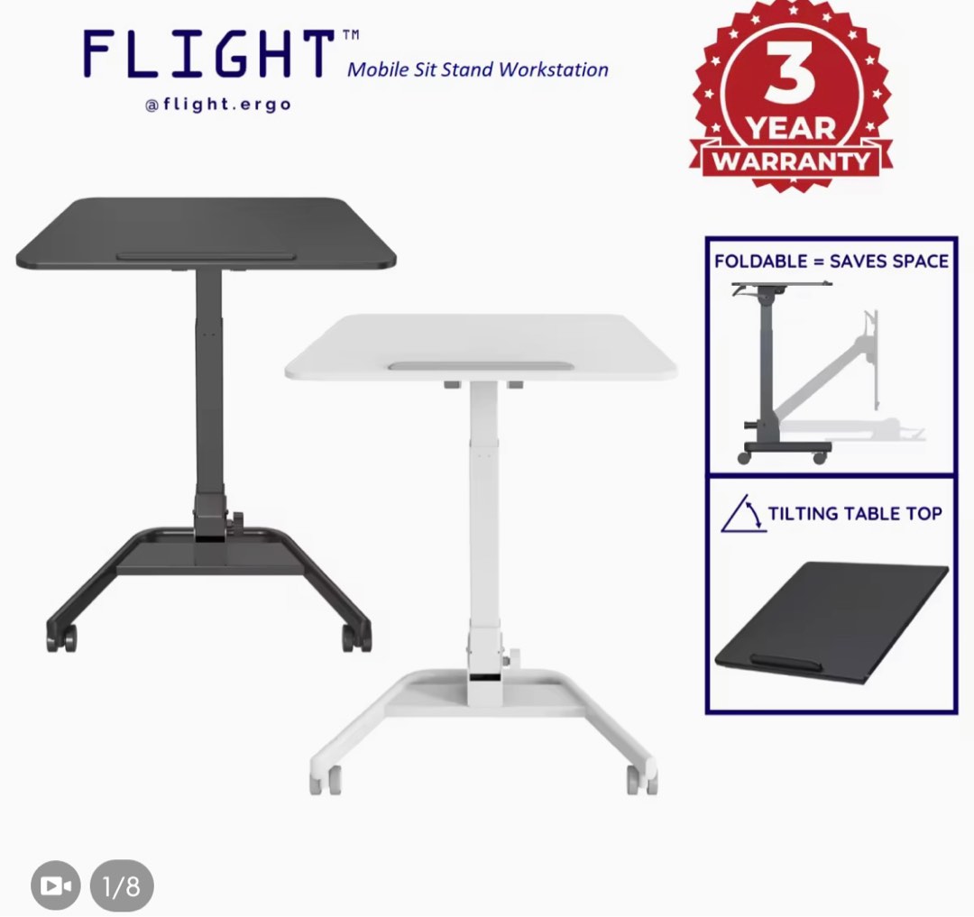 Flight mobile laptop height adjustable desk, Furniture & Home Living ...