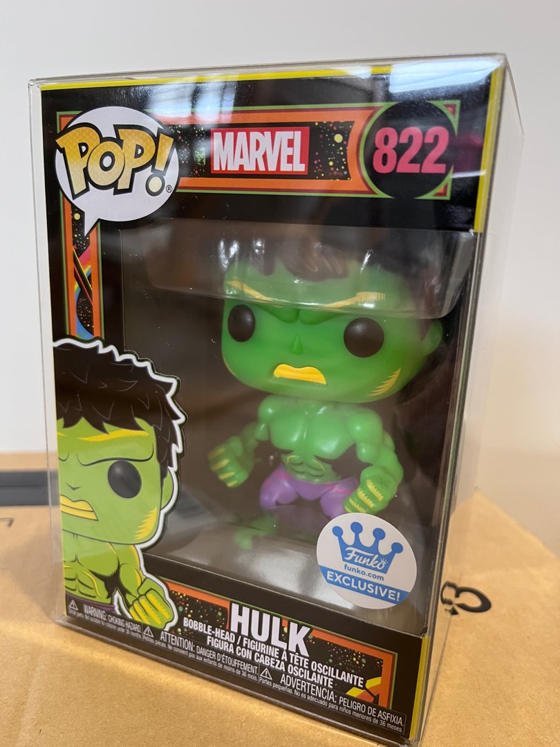 Funko Hulk BLacklight 822, Hobbies & Toys, Toys & Games on Carousell