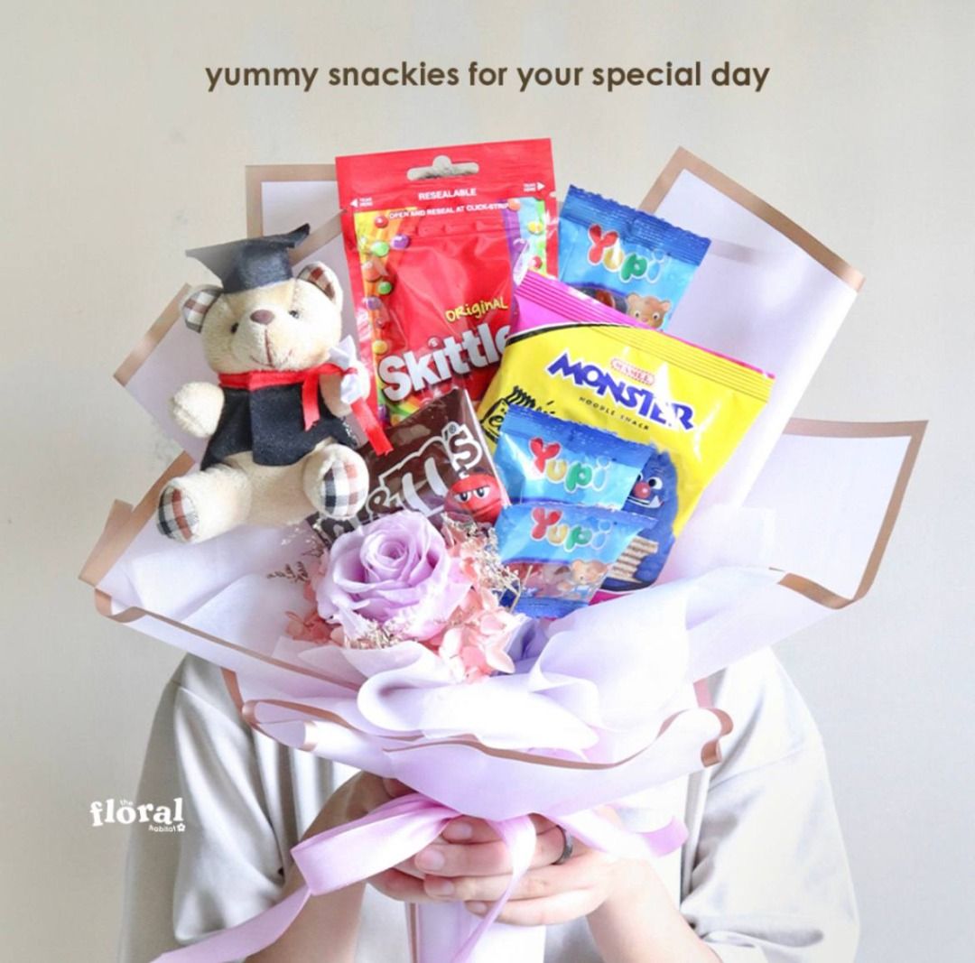 Graduation Snack Flower Bouquet, Hobbies & Toys, Stationery & Craft ...