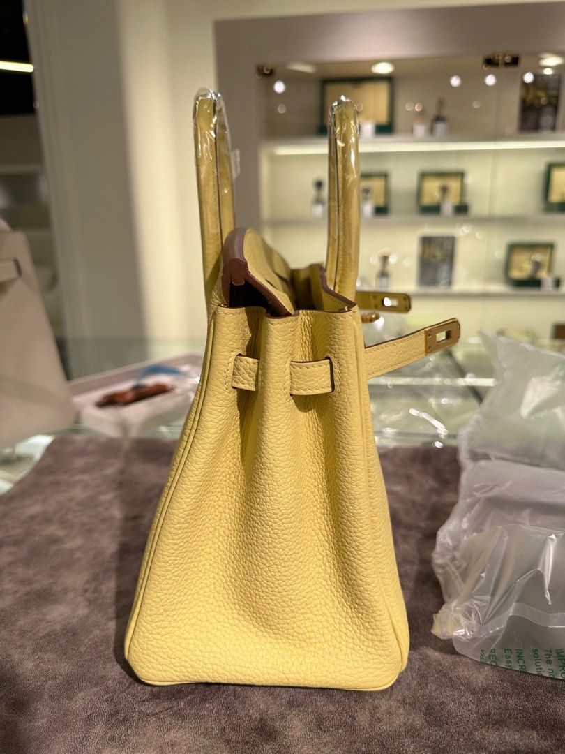 Hermes Birkin 25 Jaune Poussin, Luxury, Bags & Wallets on Carousell