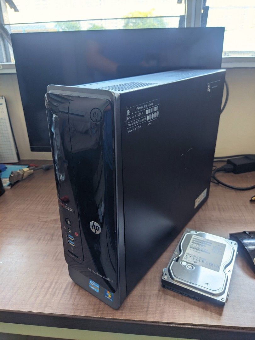 HP Pavilion Slimline All working except Power supply. Office Desktop PC Computer parts. i3-2120 ...