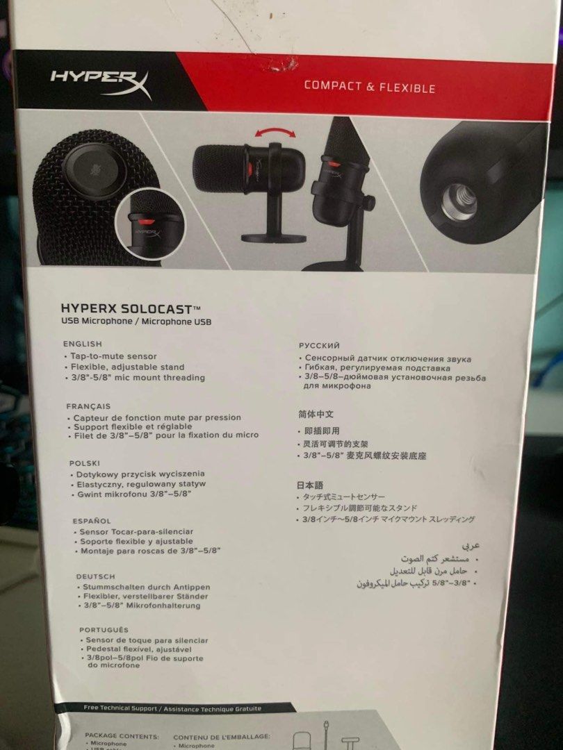 Hyperx Solocast USB Condenser Microphone, Audio, Microphones on Carousell