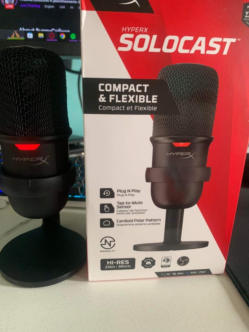 Hyperx Solocast USB Condenser Microphone, Audio, Microphones on Carousell