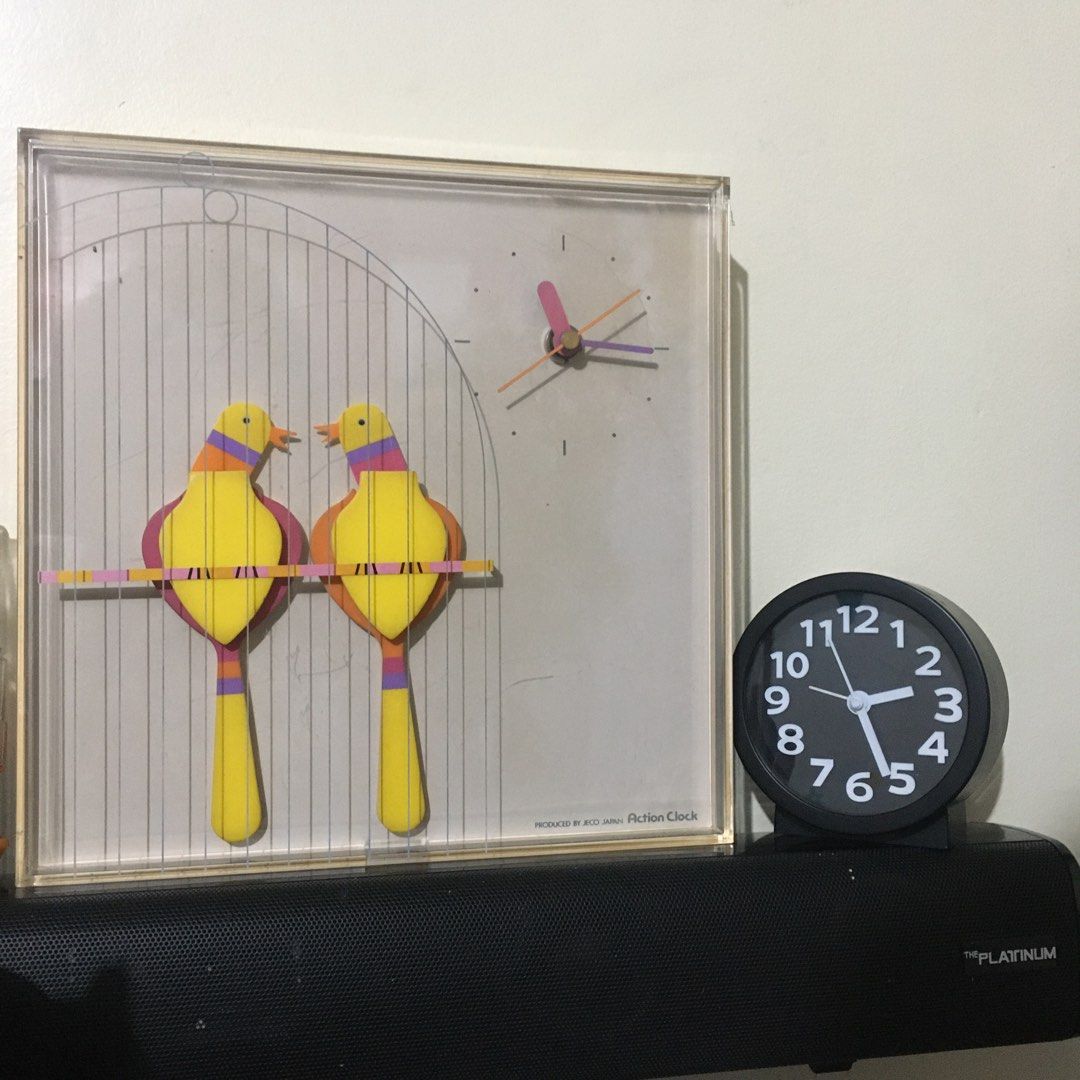 JAPAN ACTION CLOCK WITH FREEBIES, Furniture & Home Living, Home Decor ...