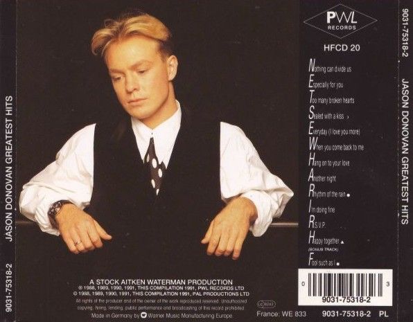 Jason Donovan GREATEST HITS CDR, Hobbies & Toys, Music & Media, CDs ...