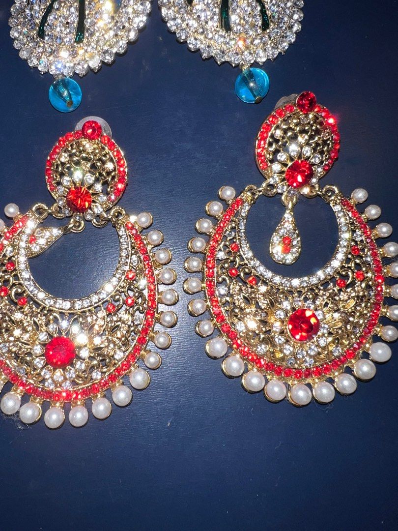 Jimiki Indian Earrings, Women's Fashion, Jewelry & Organisers, Earrings ...