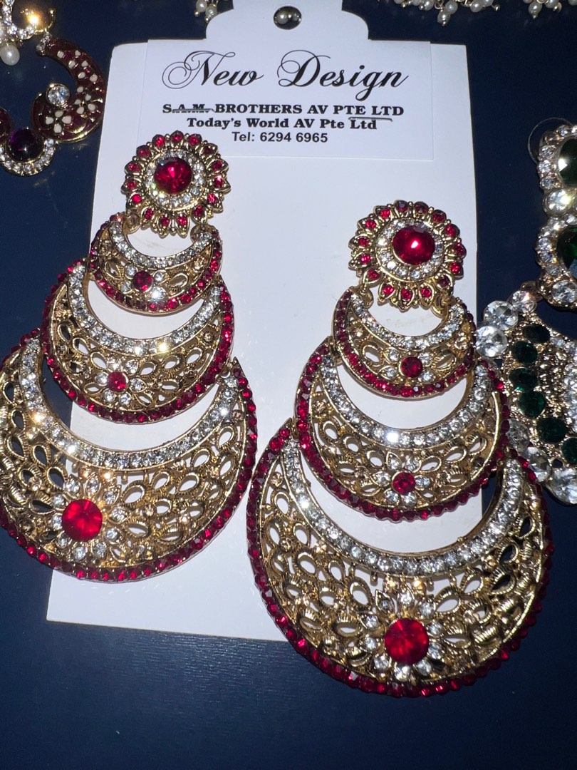 Jimiki Indian Earrings, Women's Fashion, Jewelry & Organisers, Earrings ...