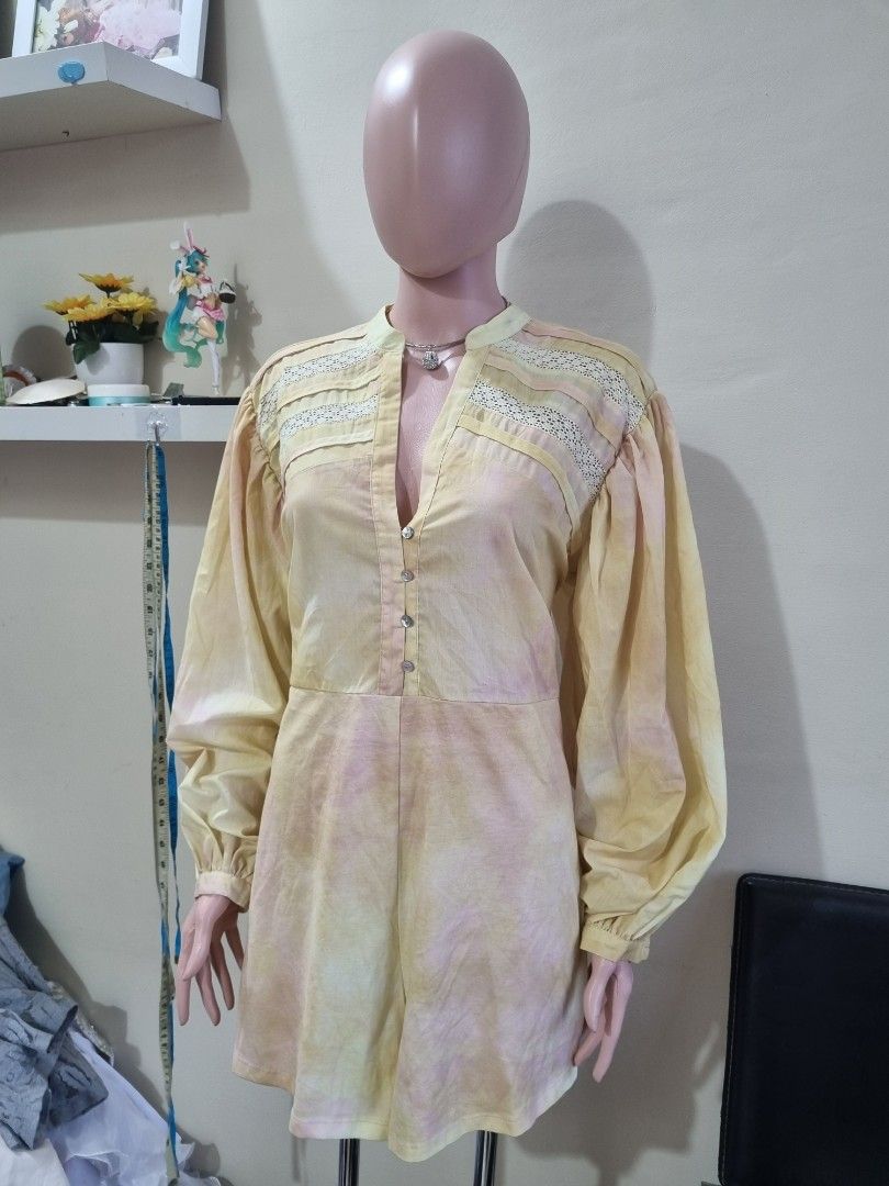 Jumpsuiy Indefeir lengan puffy, Fesyen Wanita, Pakaian Wanita ...