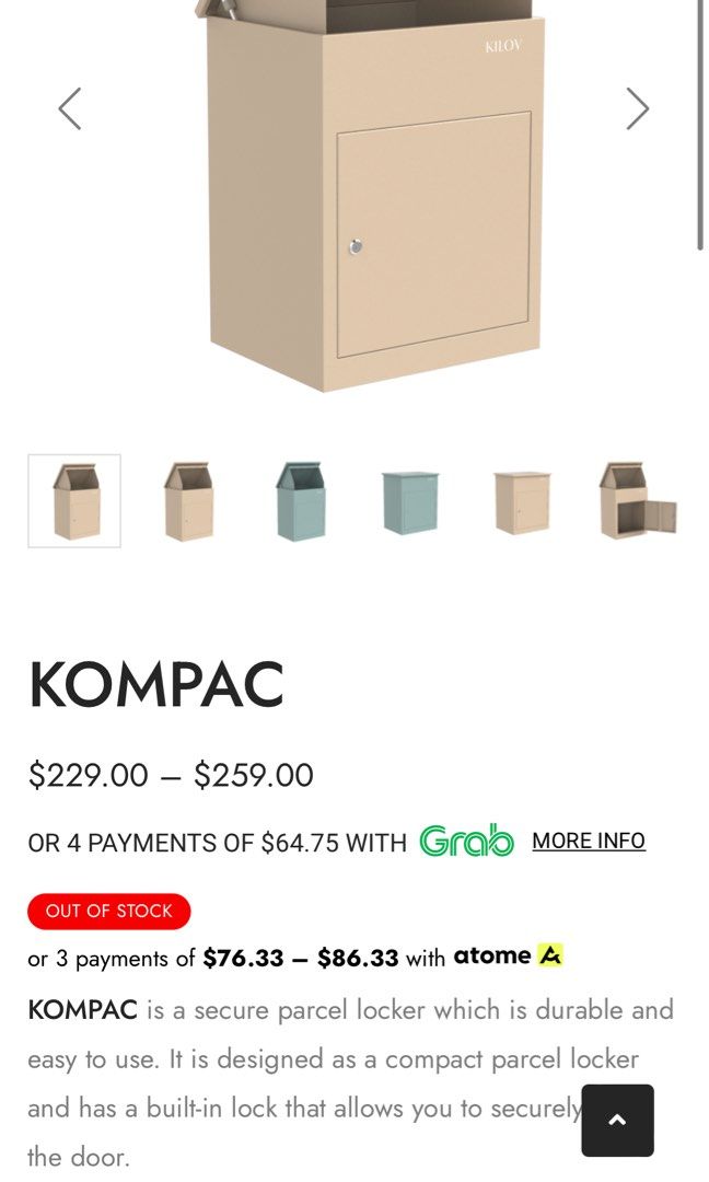Kilov Kompac secure parcel locker, Furniture & Home Living, Security ...