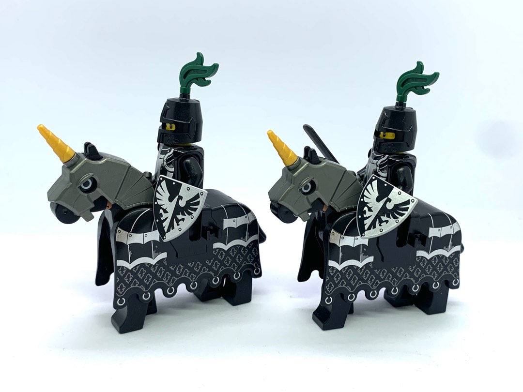 Lego castle 10223 Knight Black Falcon minifigure 城堡 黑鷹騎兵 馬甲 盾牌, 興趣及遊戲 ...