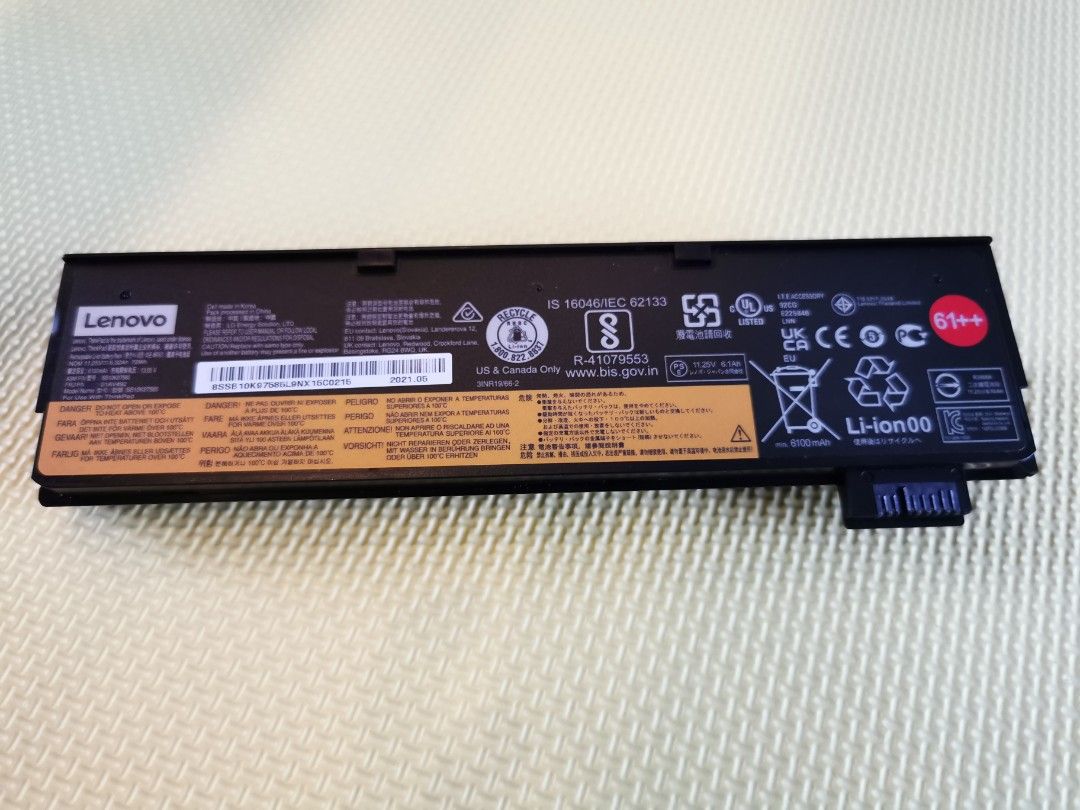 Lenovo Original 6100mAh Laptop EXTENDED Battery for T480, Computers ...