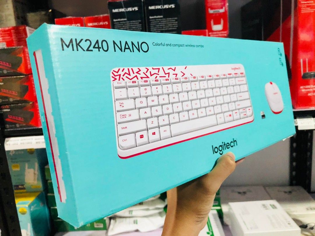 Logitech Mk240 Nano Wireless Keyboard Mouse Combo White Computers And Tech Parts And Accessories