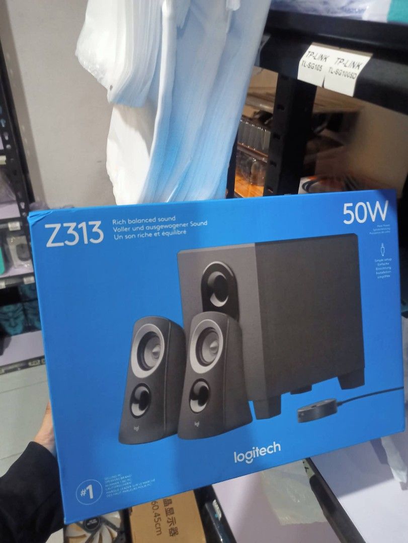 Logitech Z313 Speaker System with Subwoofer, 3.5mm input, 50 Watts Peak ...