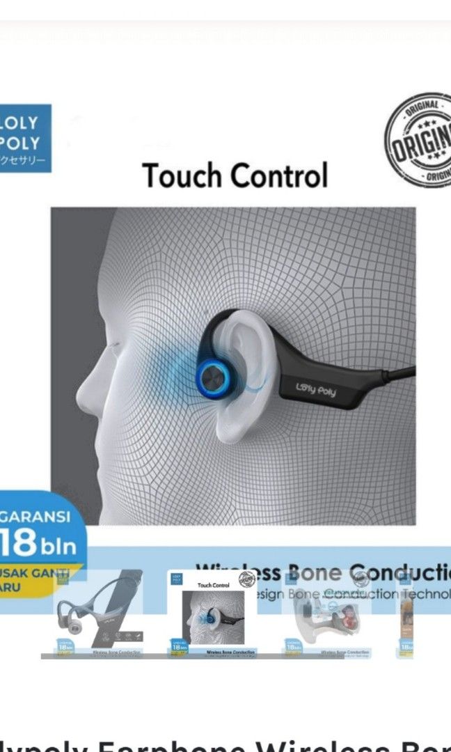 Loly poly wireless bone headphones, Elektronik, Audio di Carousell
