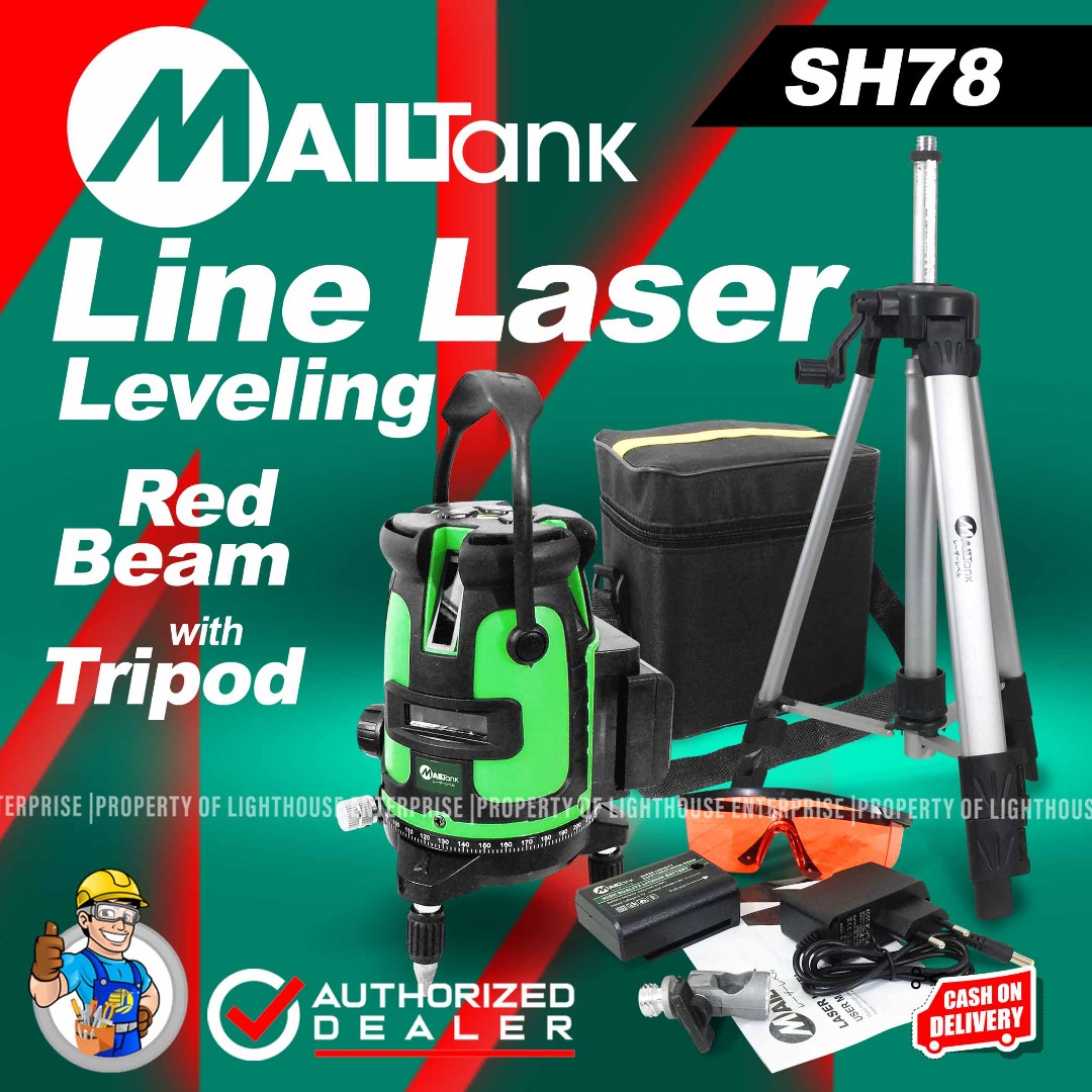 MAILTANK 5 Line Leveling Laser / Red Beam Laser with Tripod (SH78 ...