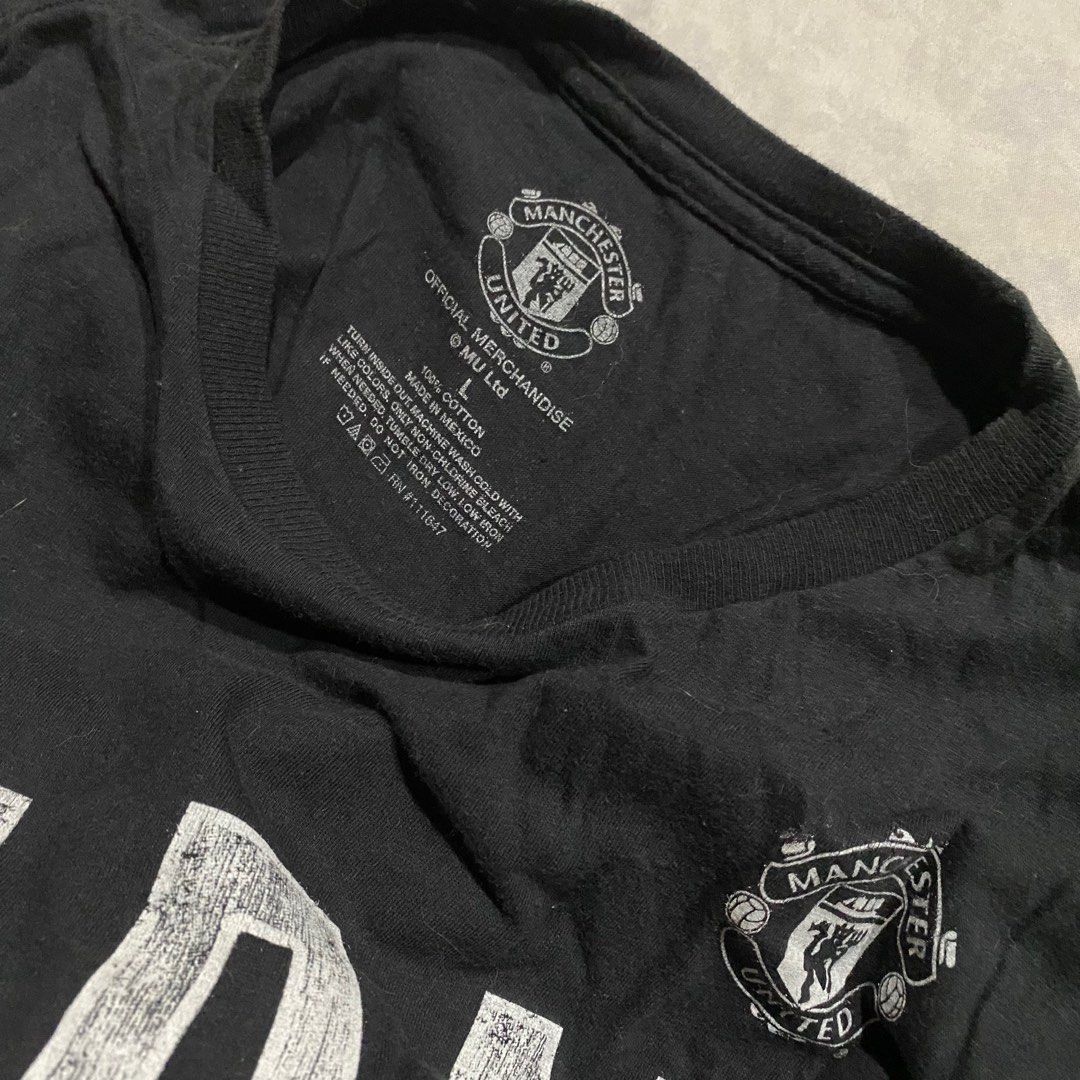 MANCHESTER UNITED Official merchandise charcoal gray black MAN UTD logo ...