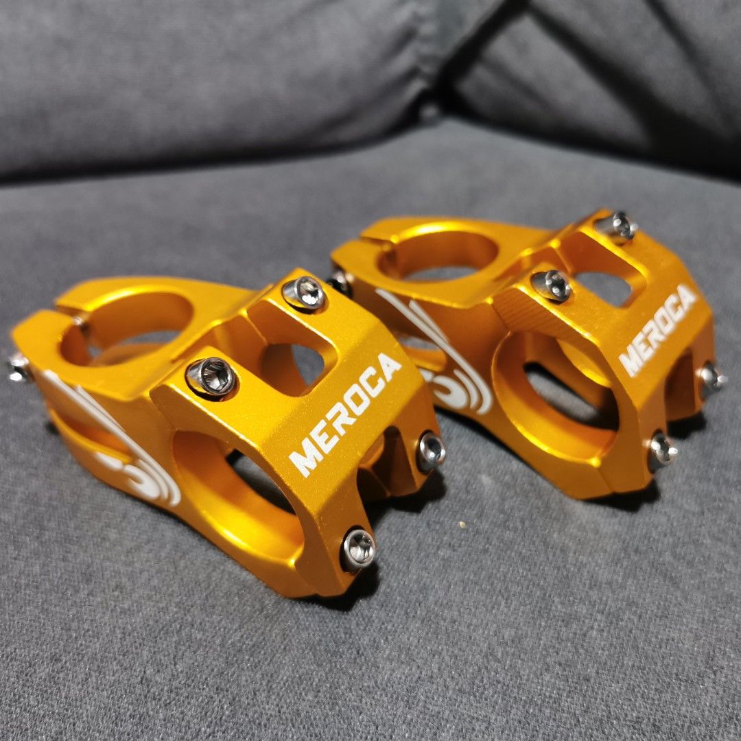 Meroca bicycle short stem Gold color, Sports Equipment, Bicycles ...