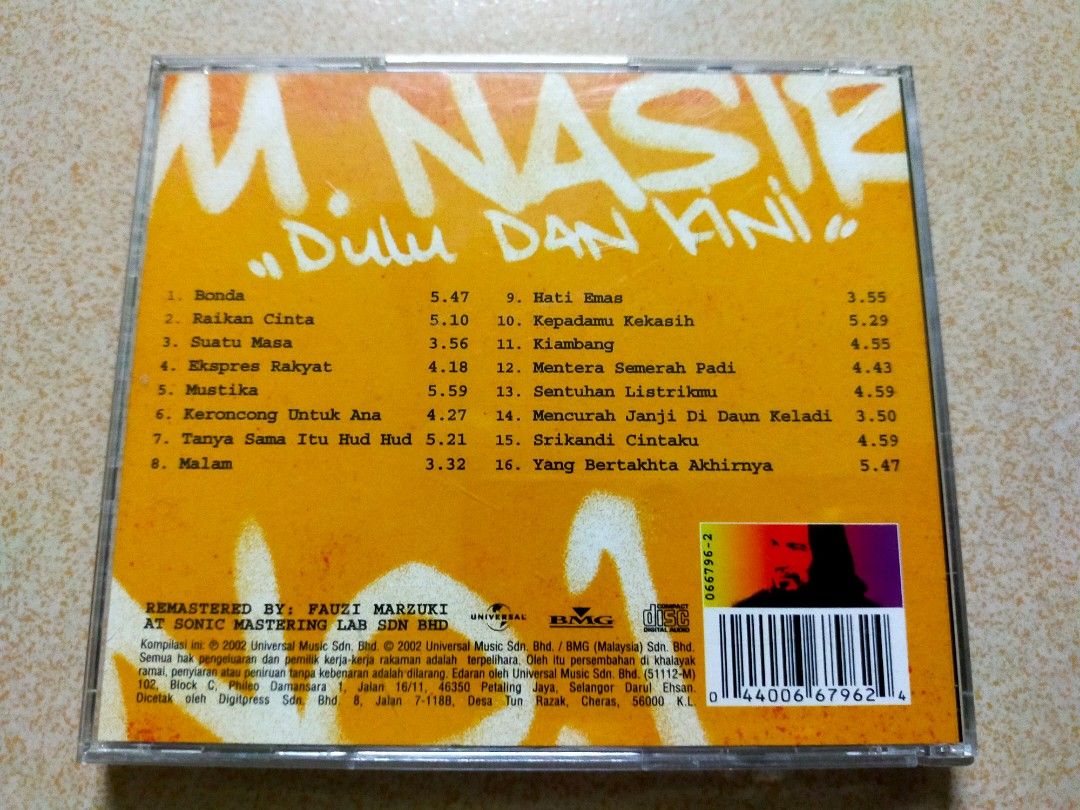 M.Nasir - Dulu Dan kini, Hobbies & Toys, Music & Media, CDs & DVDs on Carousell