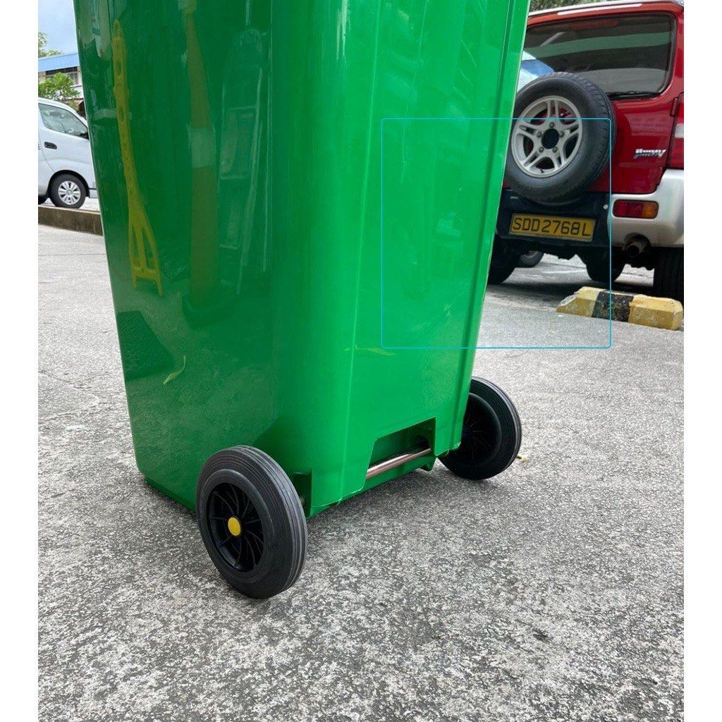 MOBILE GARBAGE BIN 120L WITH WHEELS/ RUBBISH BIN/ TRASH BIN, Furniture ...