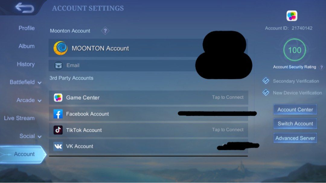Mobile legends ML account for sale, Video Gaming, Video Games, Others ...
