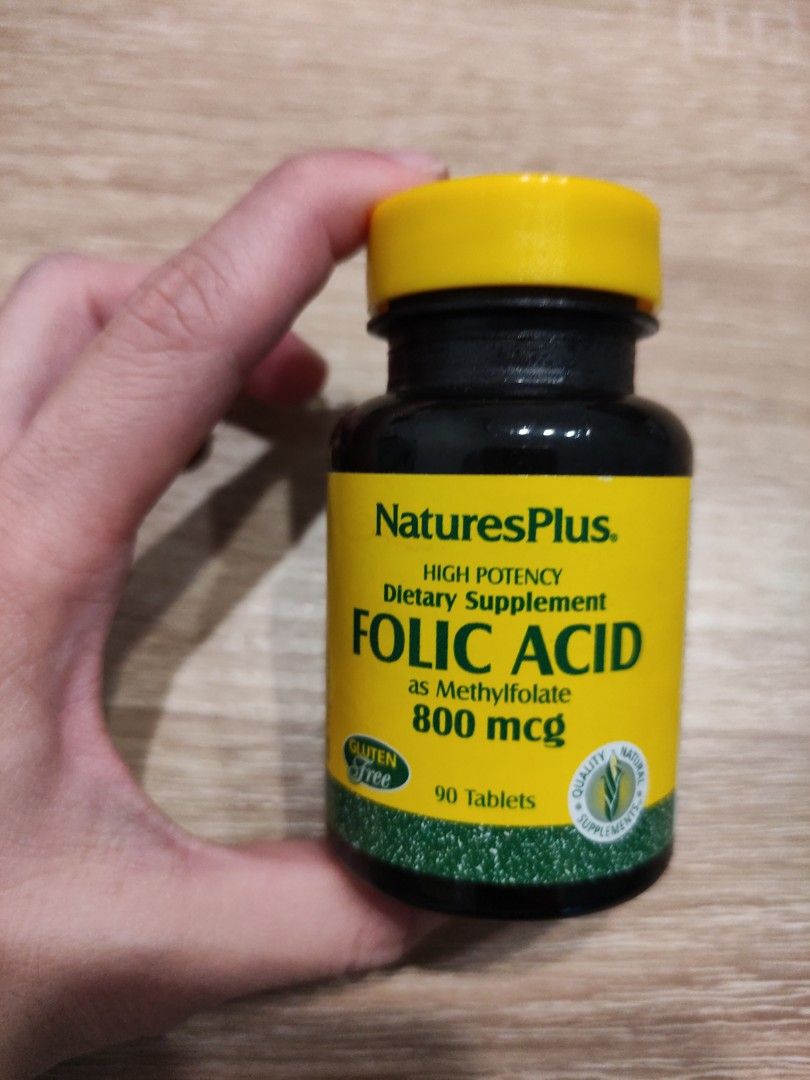Natures Plus Folic Acid 800mg, Health & Nutrition, Health Supplements ...