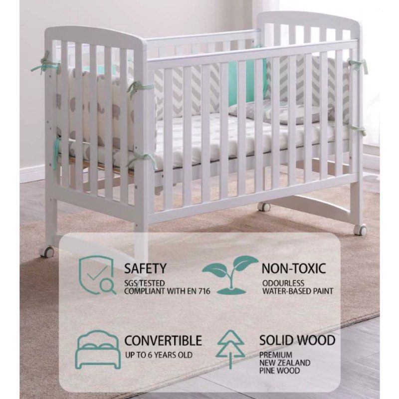 NEW!! Palette Box Sweet Dreams Avant Garde 10-in-1 Convertible Baby Cot ...