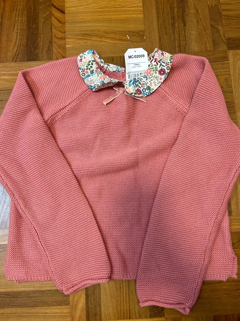 Next girls Peter Pan pink sweater 7-8, Babies & Kids, Babies & Kids ...