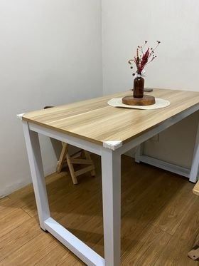 OFFICE TABLE 120CM AND 140CM (WHITE AND WALNUT), Furniture & Home ...