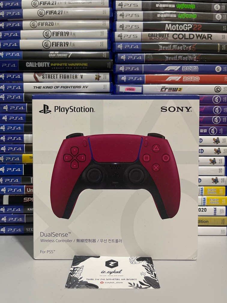 Original Sony PS5 DS5 dual sense 5 controller myset used like new red ...