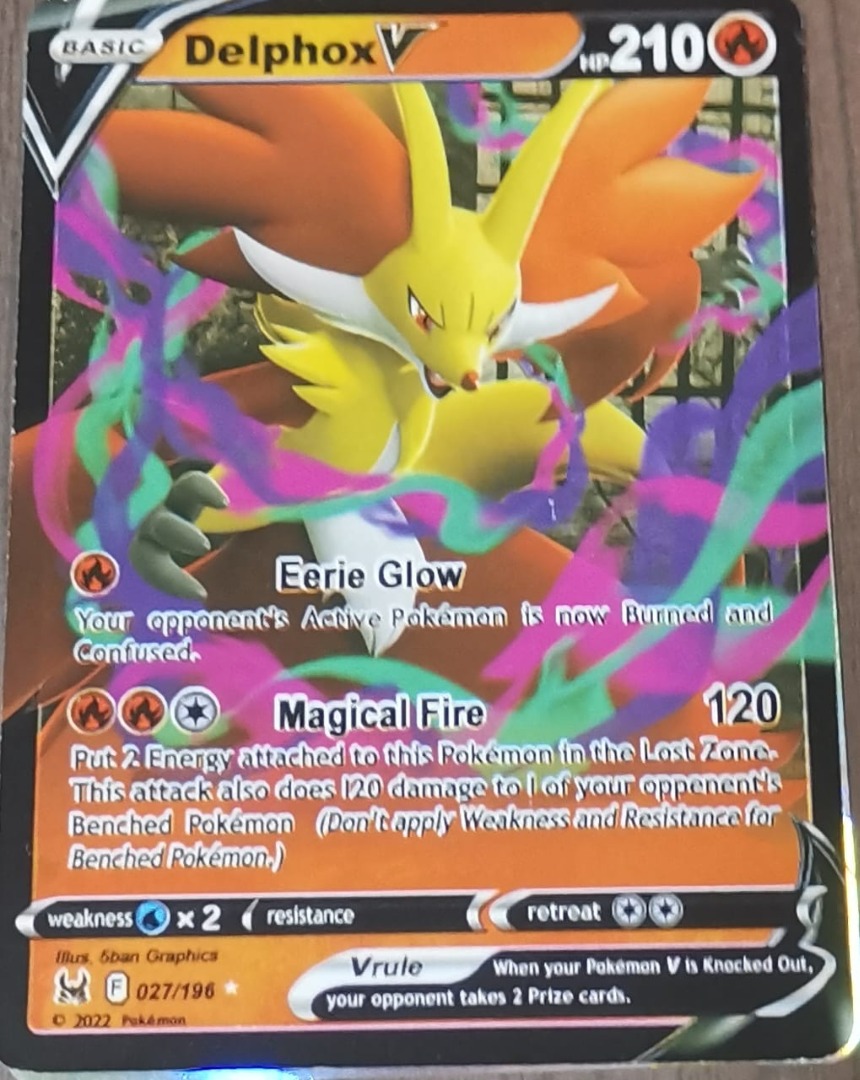 Pokemon Card Delphox V, Hobbies & Toys, Toys & Games on Carousell