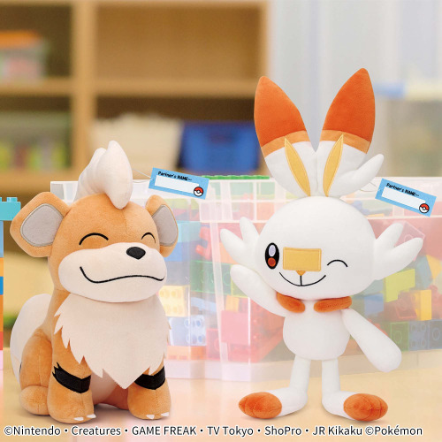 Pokemon Hello Partner Big Plush Growlithe Scorbunny 21cm on Carousell
