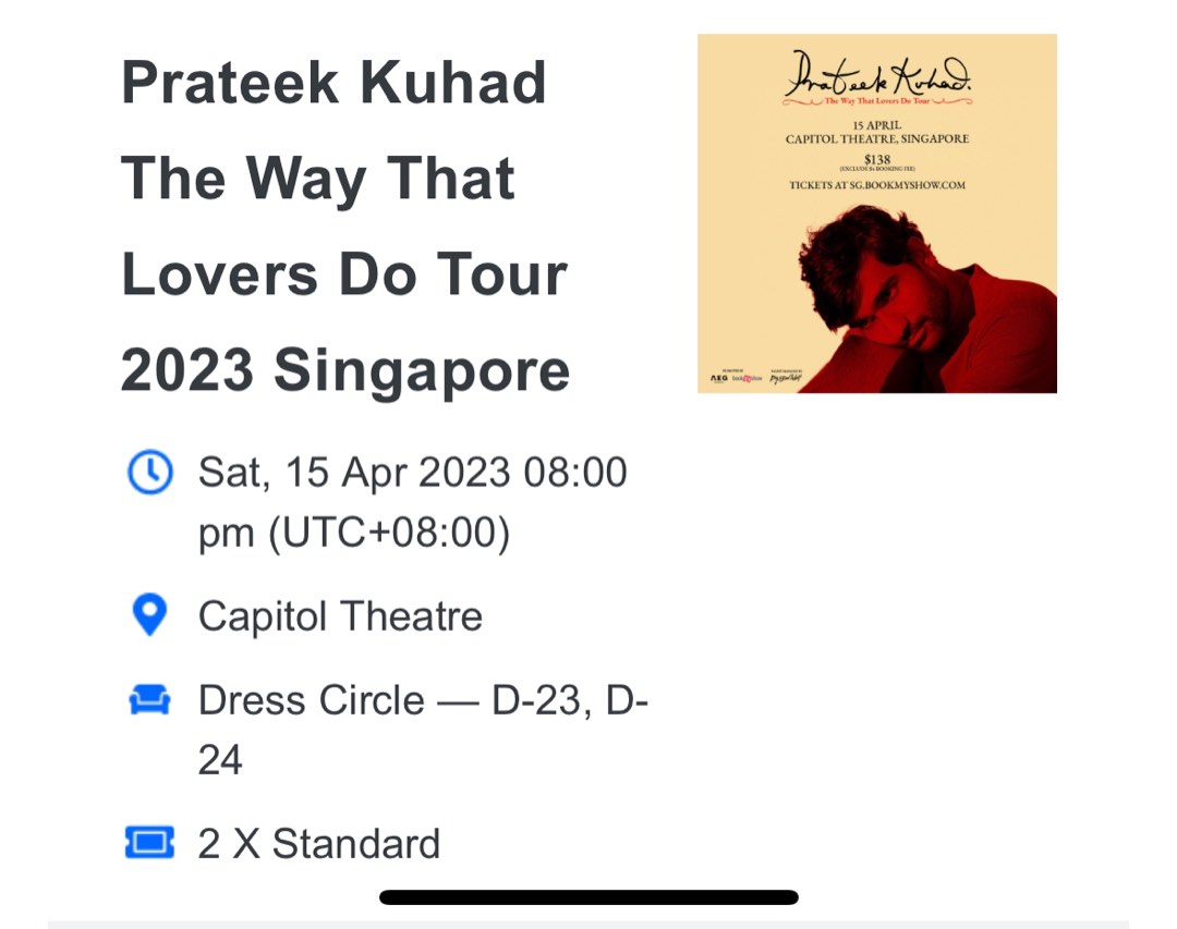 Prateek Kuhad on Tour 2023, Announcements on Carousell