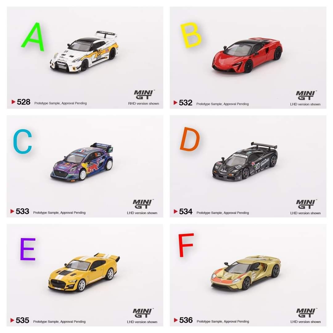 Preorders Mini GT Nissan Skyline GTR Silhouette McLaren Ford GT Shellby ...
