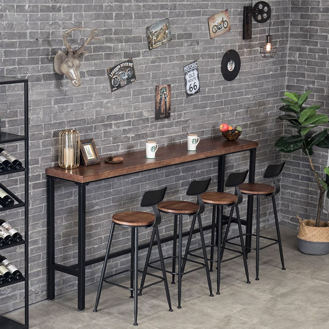 Presenthem Industrial Bar Table, Furniture & Home Living, Furniture ...