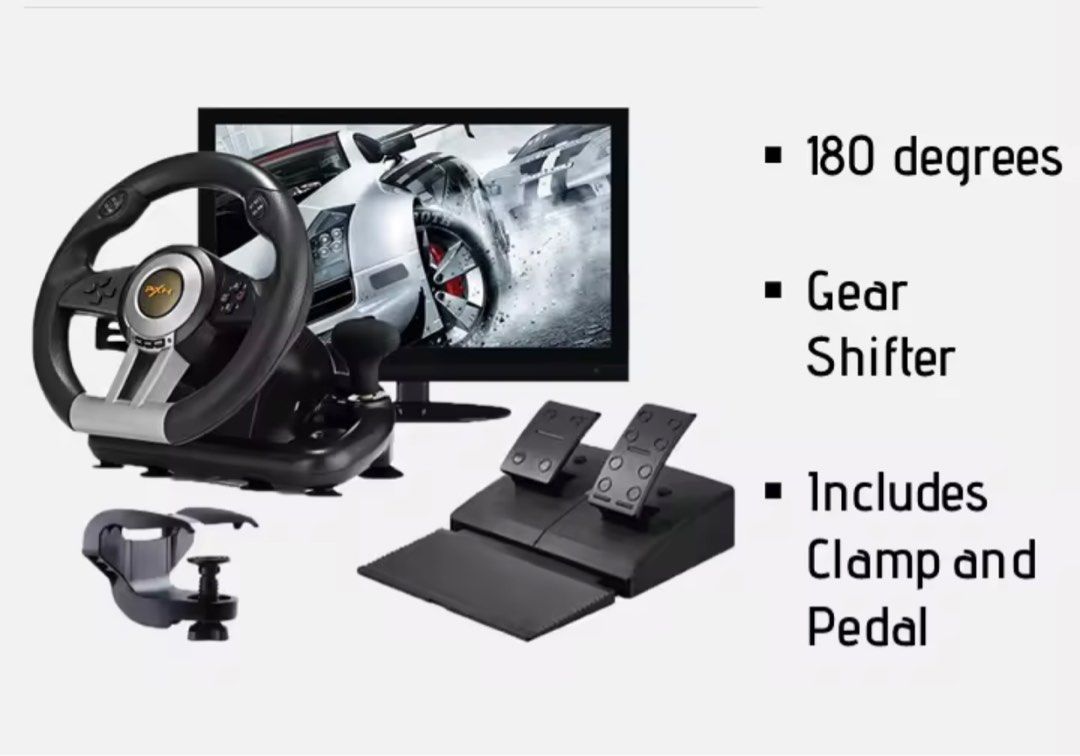 PXN V3II Gaming racing wheel, Video Gaming, Gaming Accessories ...