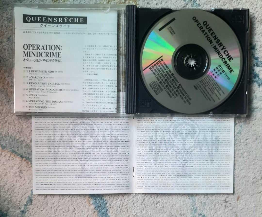 Queensryche - Operation : Mindcrime CD, Hobbies & Toys, Music & Media ...