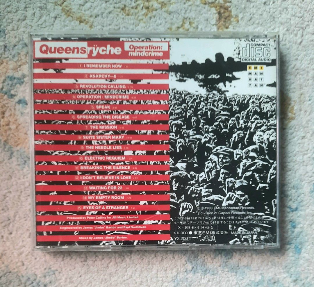 Queensryche - Operation : Mindcrime CD, Hobbies & Toys, Music & Media ...