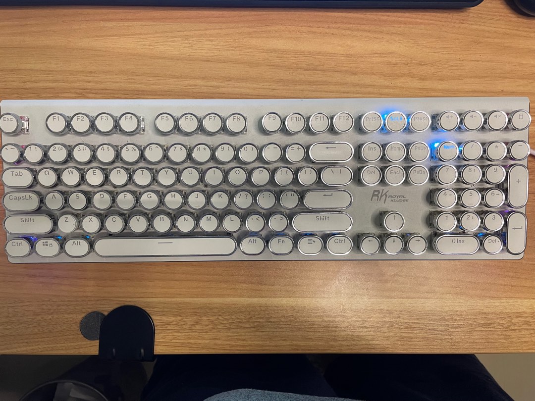 Rk Side 108 Mechanical Keyboard Blue Switches Royal Kludge S108 Plating ...