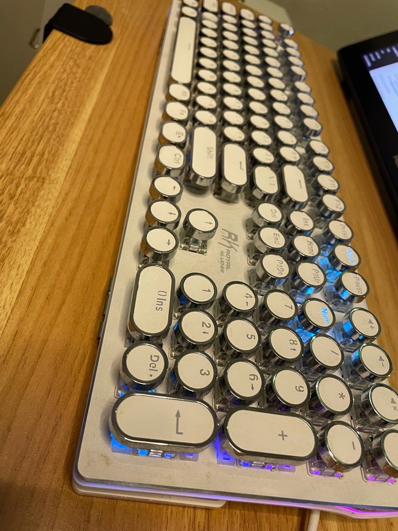 Rk Side 108 Mechanical Keyboard Blue Switches Royal Kludge S108 Plating ...