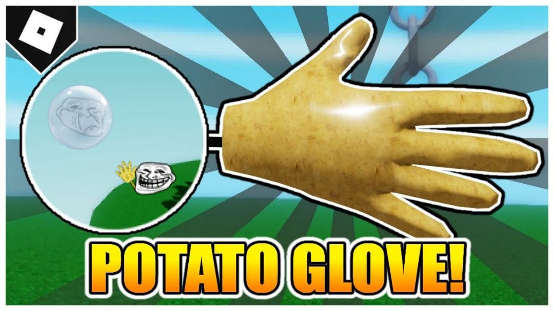 Roblox slap battle potato glove, 電子遊戲, 遊戲機配件, 遊戲週邊商品 - Carousell