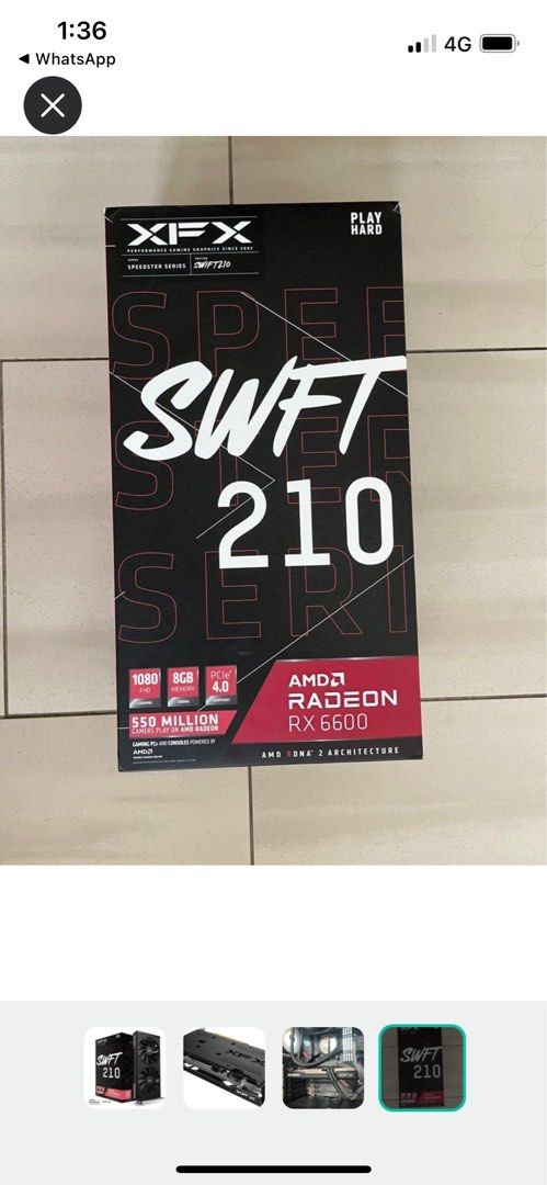 RX6600 (warrantee active) XFX Speedster Swift 210 RX 6600, Computers ...