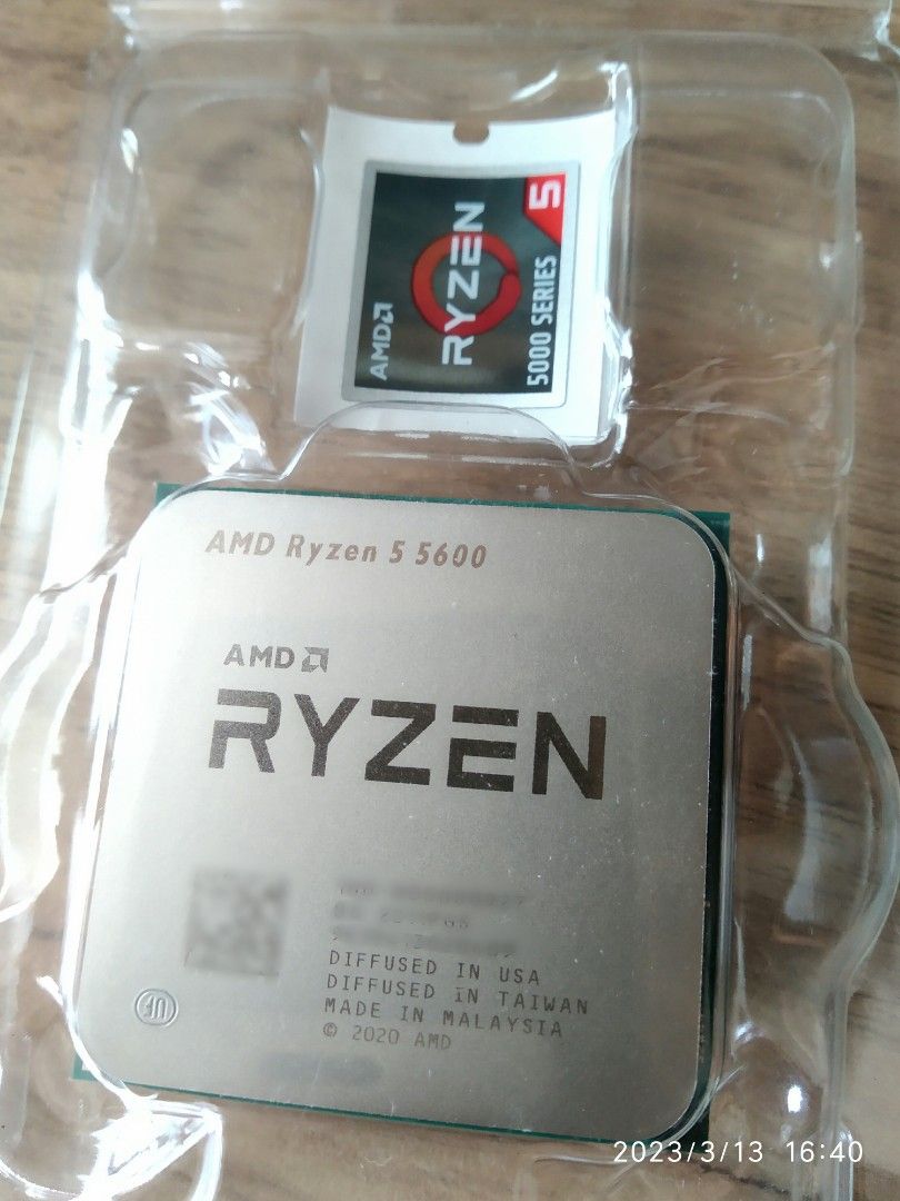 Ryzen 5600 with Fan with Thermal Paste, Computers & Tech, Parts ...