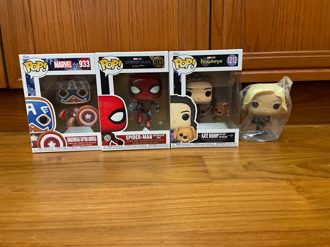 SALE assorted marvel funko pops (captain america, spiderman, kate ...