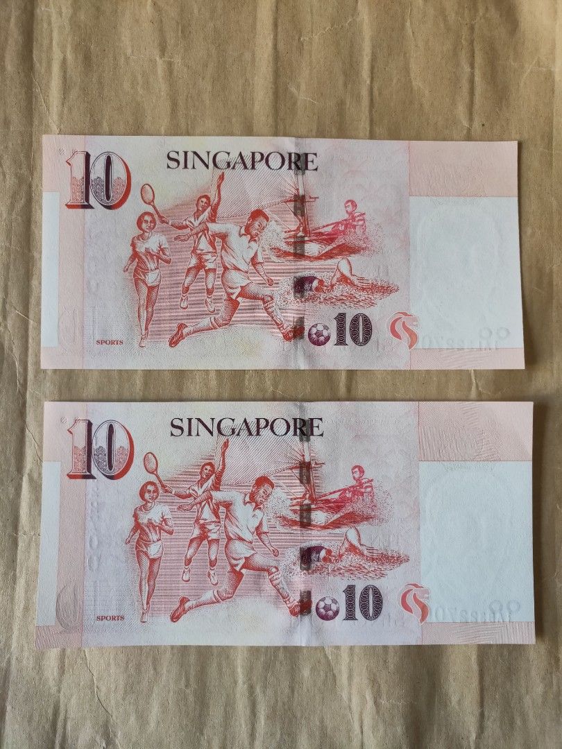Same Serial Nos. - 2 pcs X $10 Portrait Paper Note, Hobbies & Toys ...