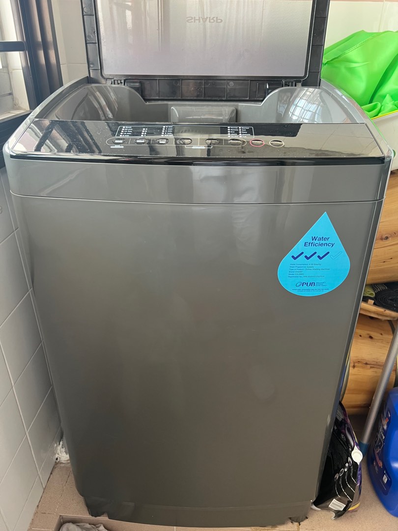 Sharp top load 9kg washing machine, TV & Home Appliances, Washing ...