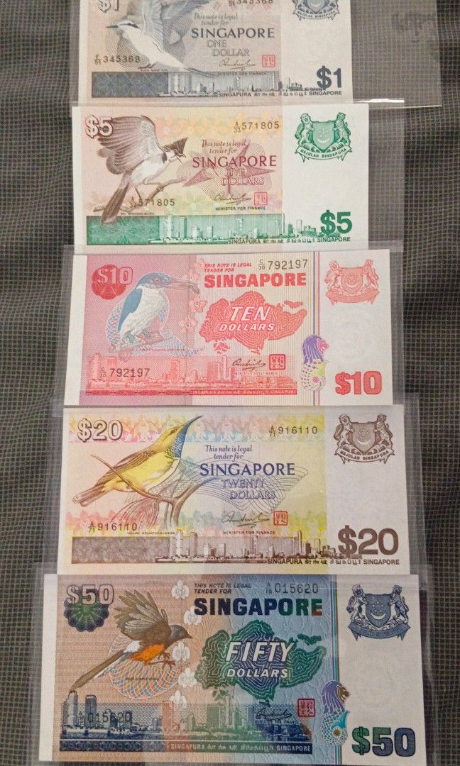Singapore notes bird series, Hobbies & Toys, Memorabilia & Collectibles ...