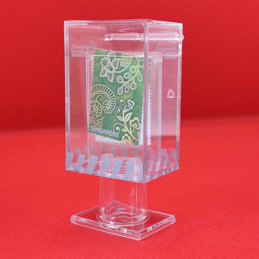 Singpost miniature acrylic mailbox with stamp, Hobbies & Toys ...