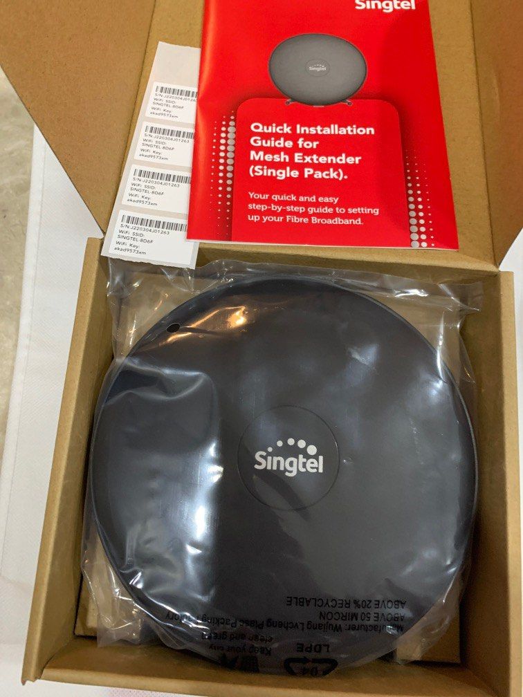 Singtel mesh router & mesh extender, Computers & Tech, Parts ...