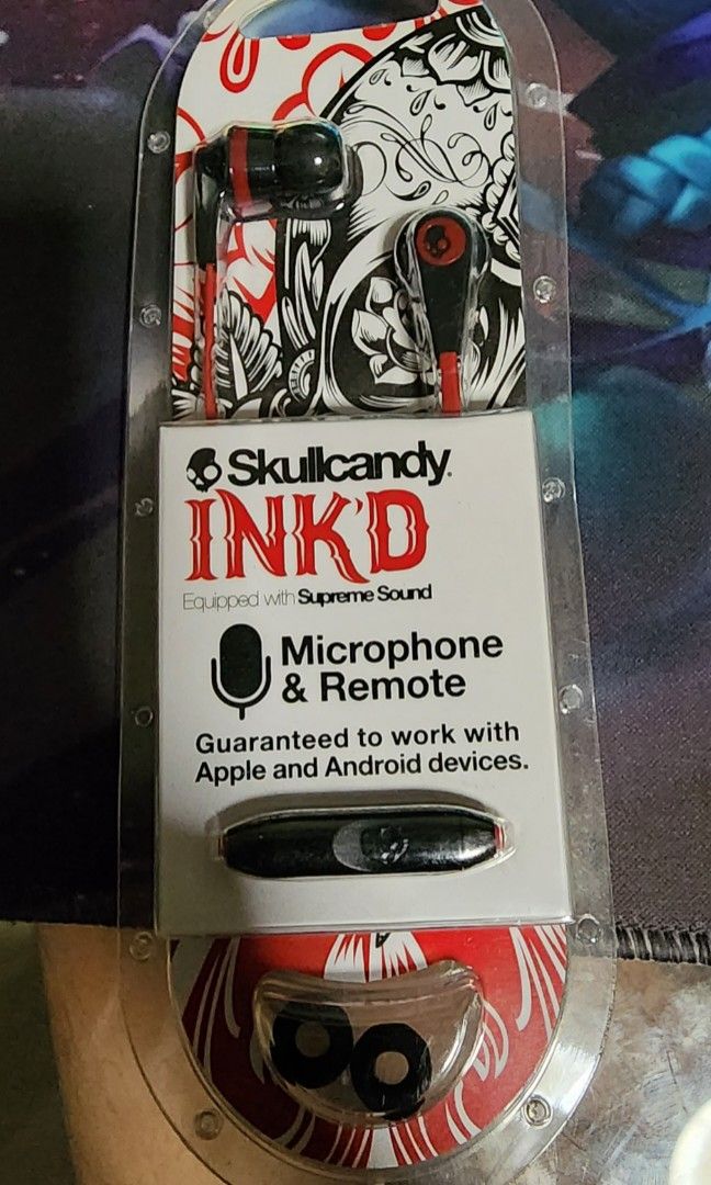 Skullcandy Ink'd Red Earpiece, Audio, Earphones on Carousell