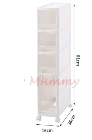 Slim See Thru Storage Rack, Furniture & Home Living, Furniture, Shelves ...